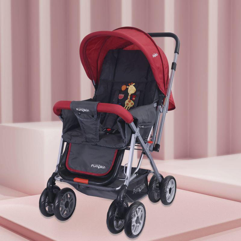 Kiddie Kingdom Stroller - 3 Position Recline, Easy Fold, Reversible Ha