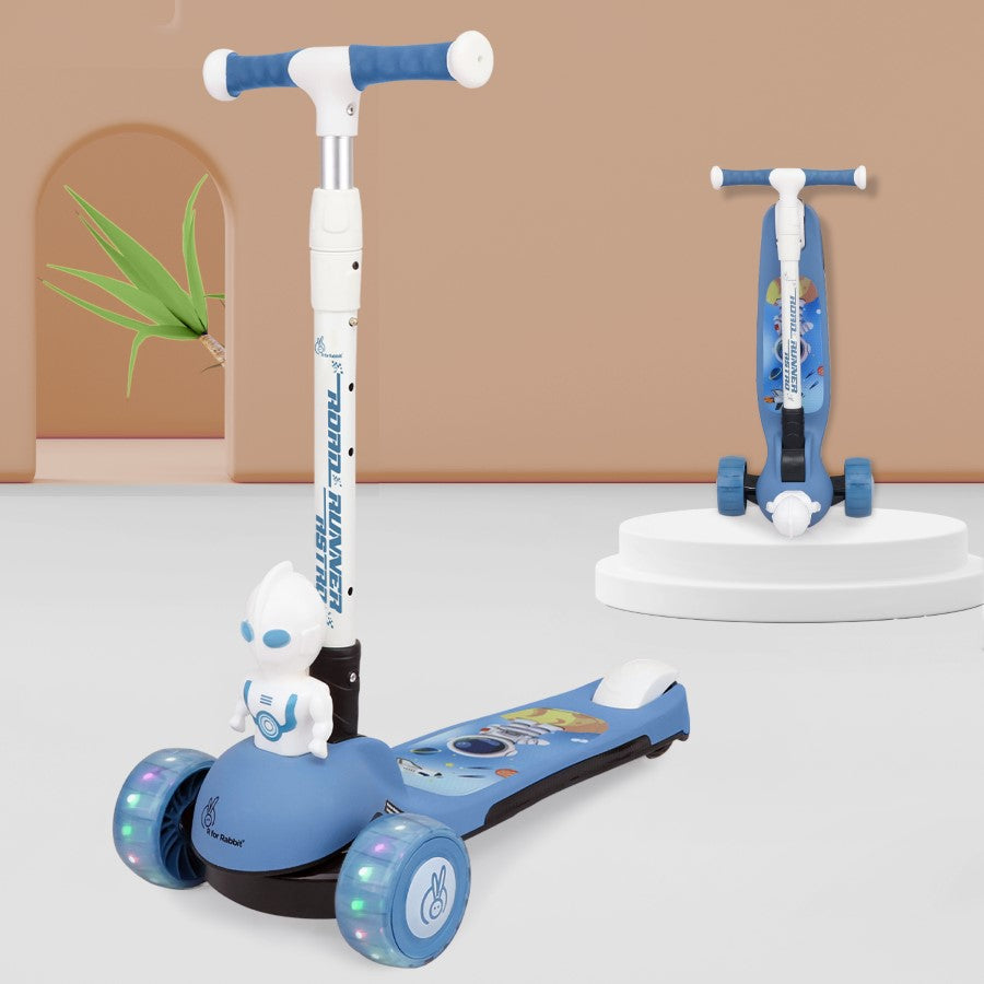 Road Runner Astro Scooter For Kids With PU LED Wheels - R for Rabbit