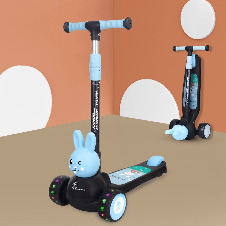 Road Runner Bunny Scooter For Kids With PU LED Wheels - R for Rabbit