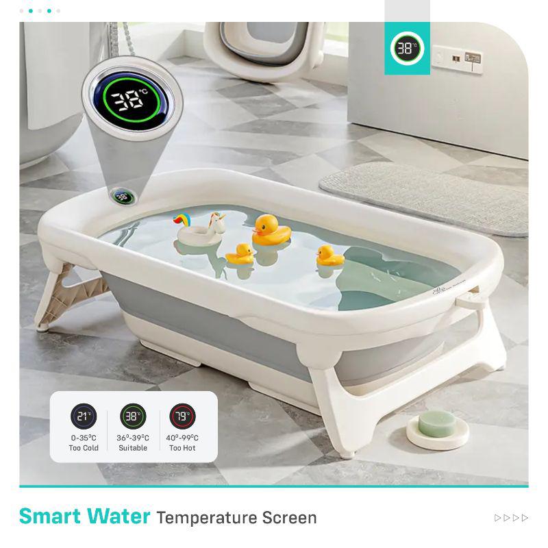 Bubble Double Smart Baby Bath Tub With Smart Water Temperature Plug