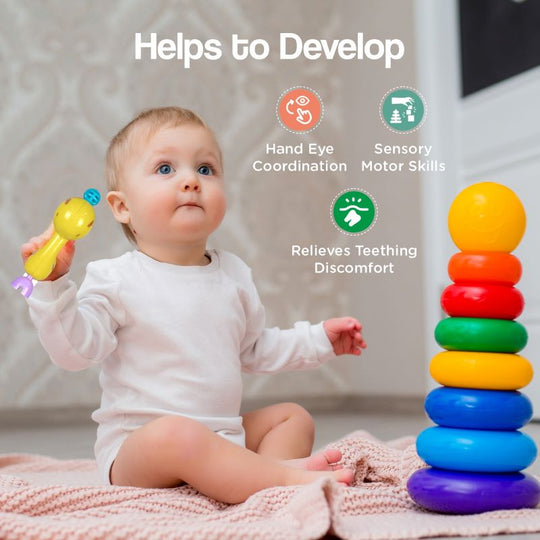 Jingle Safari Rattles BIS Certified Baby Rattle Set Pack of 5