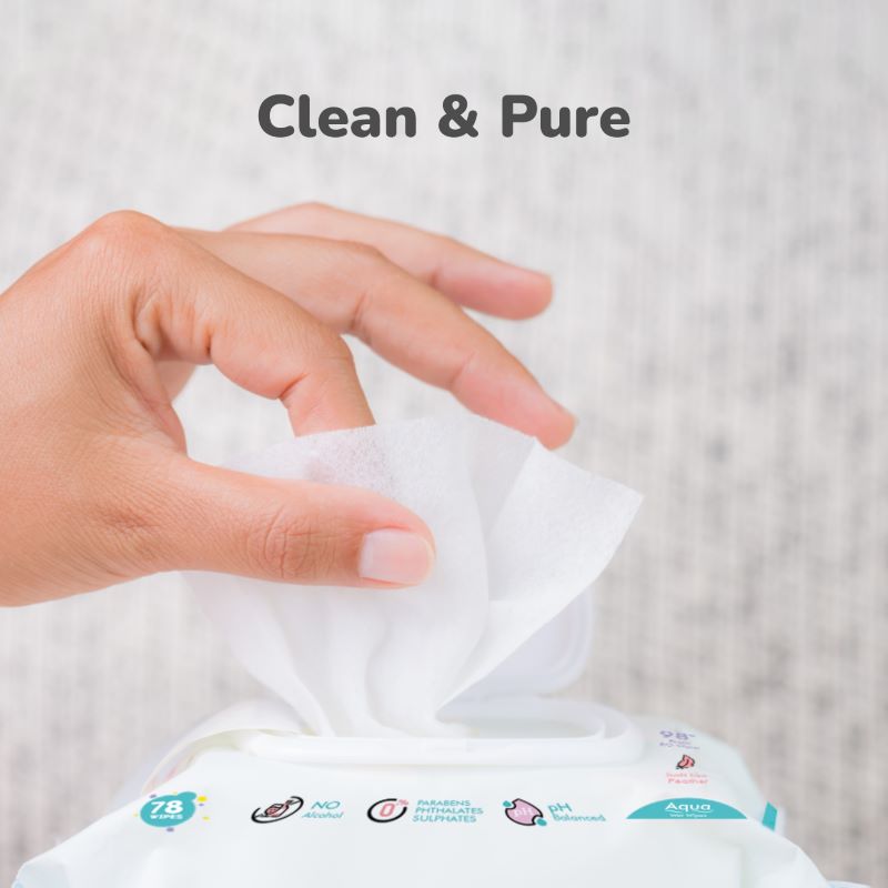 R for Rabbit Aqua Wet Baby Wipes with 98% Fresh RO Water