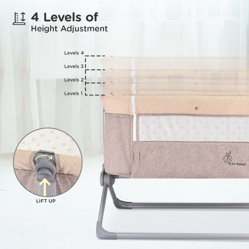 Hop A Little Baby Cot Bed With 4 Levels of Height Adjustment