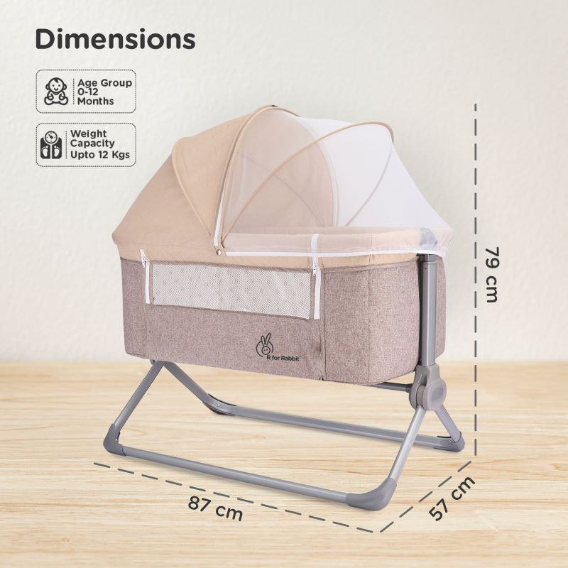 Hop A Little Baby Cot Bed With 4 Levels of Height Adjustment