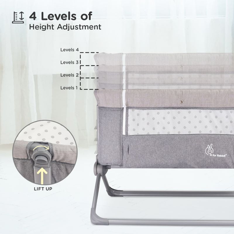 Hop A Little Baby Cot Bed With 4 Levels of Height Adjustment