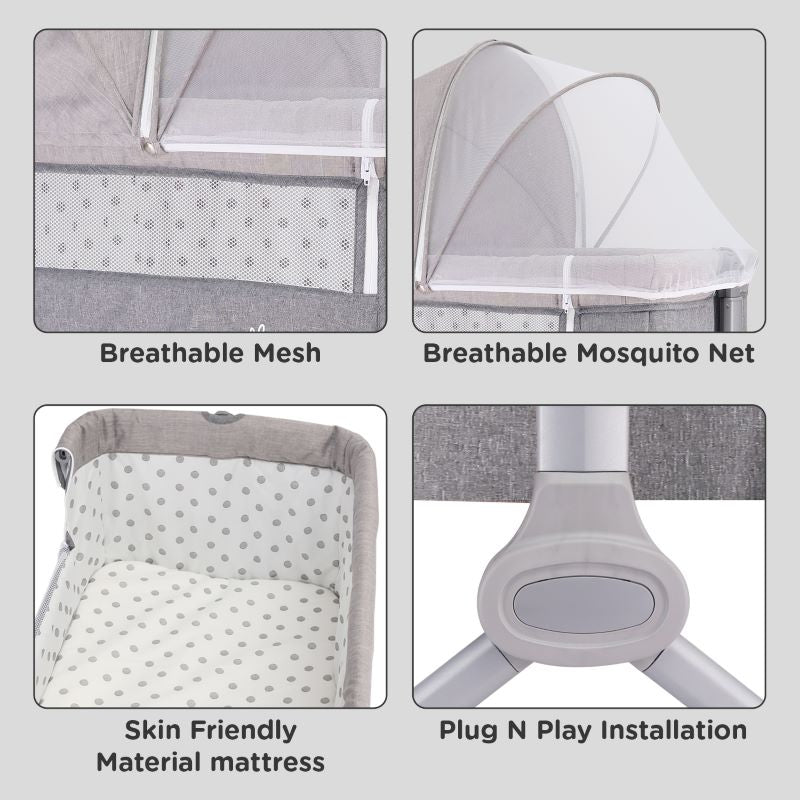 Hop A Little Baby Cot Bed With 4 Levels of Height Adjustment