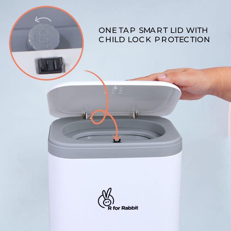 Hygo Bin- Portable Diaper Bin with Built-in Odor Controlling Carbon Fi