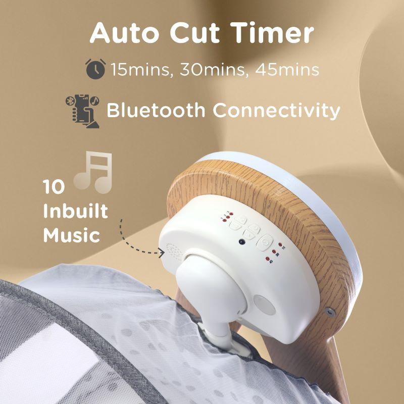 Lullabies Woodsy Baby Cradle Electric Cradle For Babies