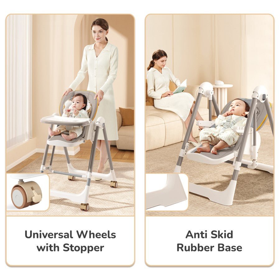Marshmallow Smart Baby High Chair 3-in-1 Multipurpose High Chair with Swing