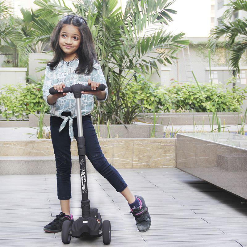 Road Runner Kids Scooter - PU LED Wheels, 4 Level Height Adjustment