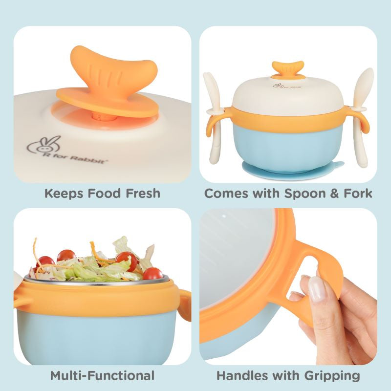 Safe Feed Meal Box Set For Kids with Spoon and Fork, BPA Free