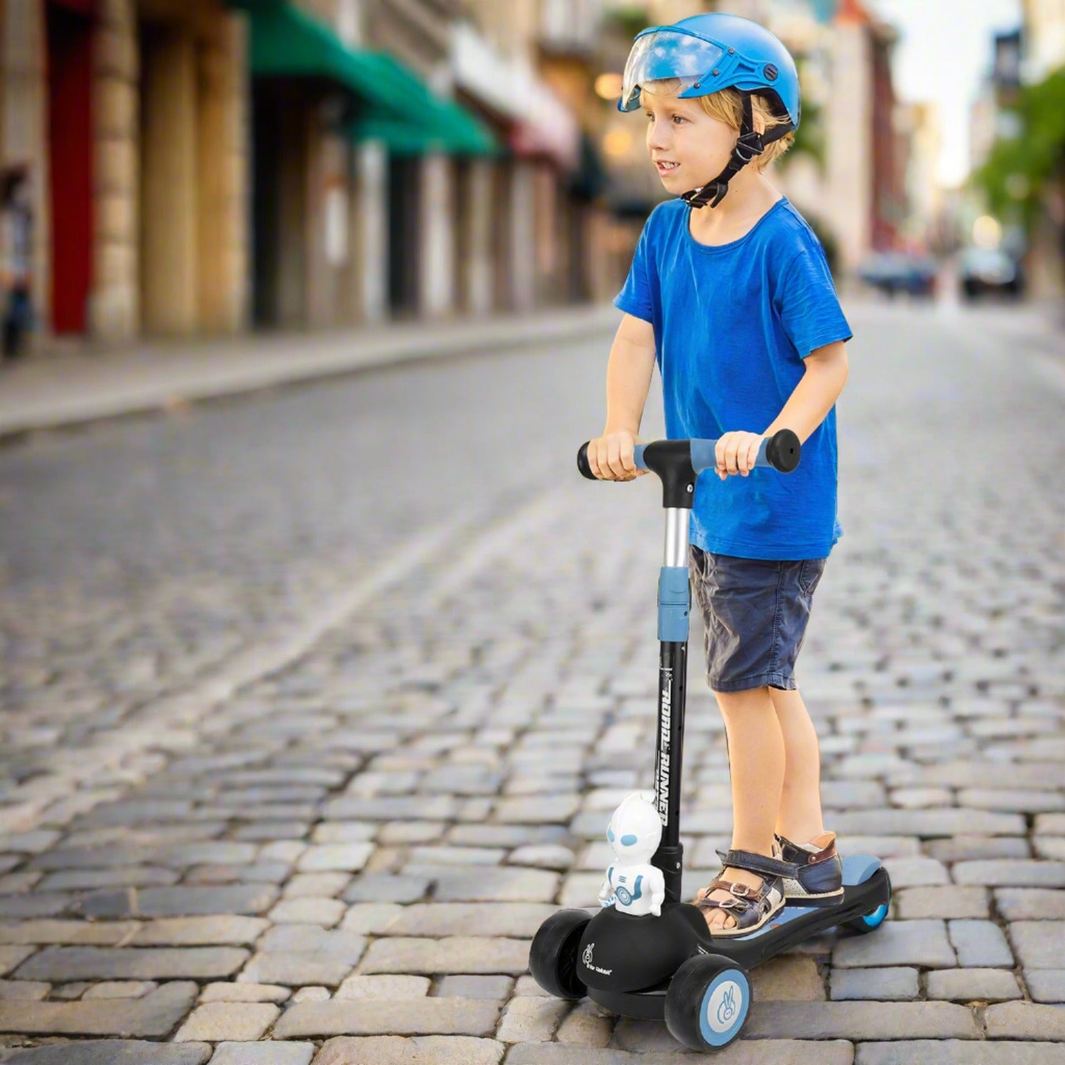 Road Runner Astro Scooter For Kids With PU LED Wheels - R for Rabbit