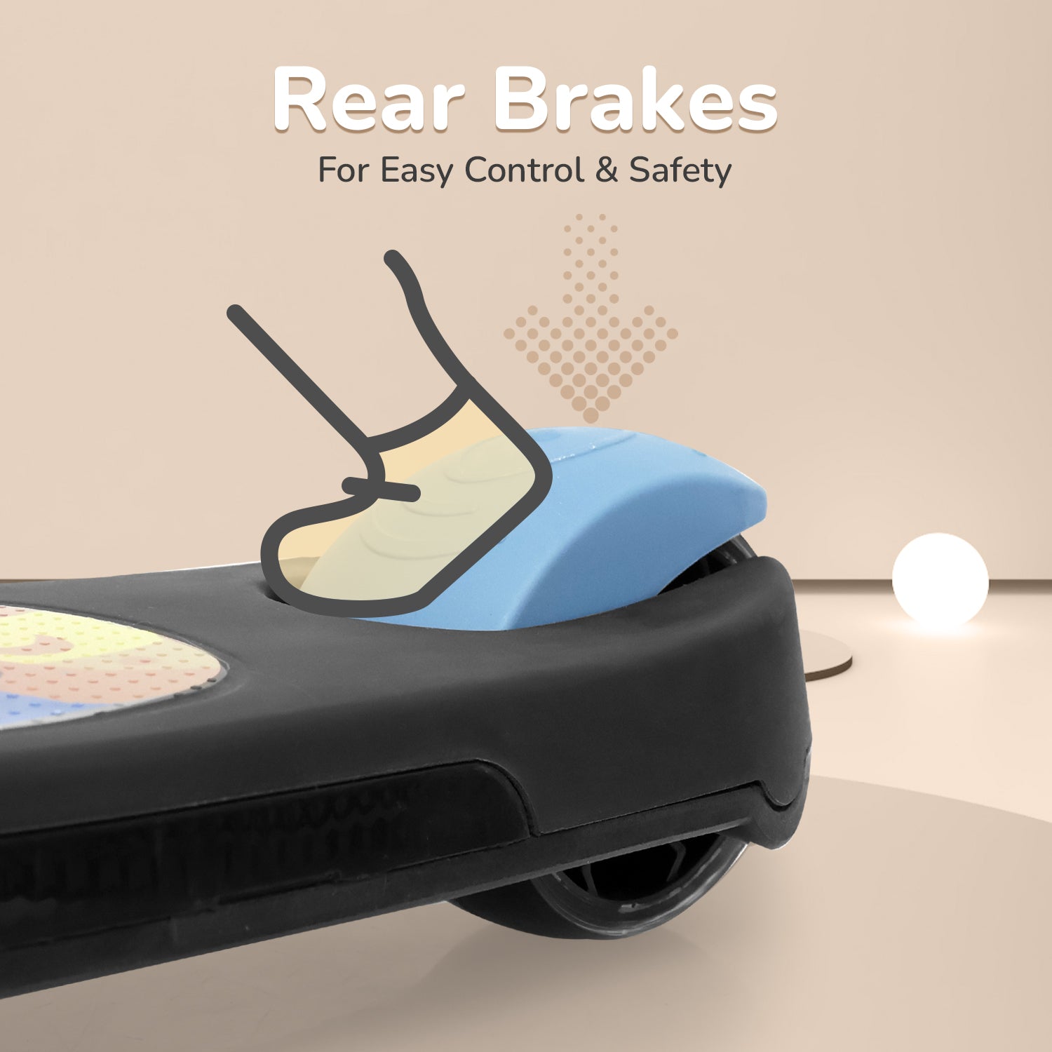 Road Runner Astro Scooter For Kids With PU LED Wheels - R for Rabbit