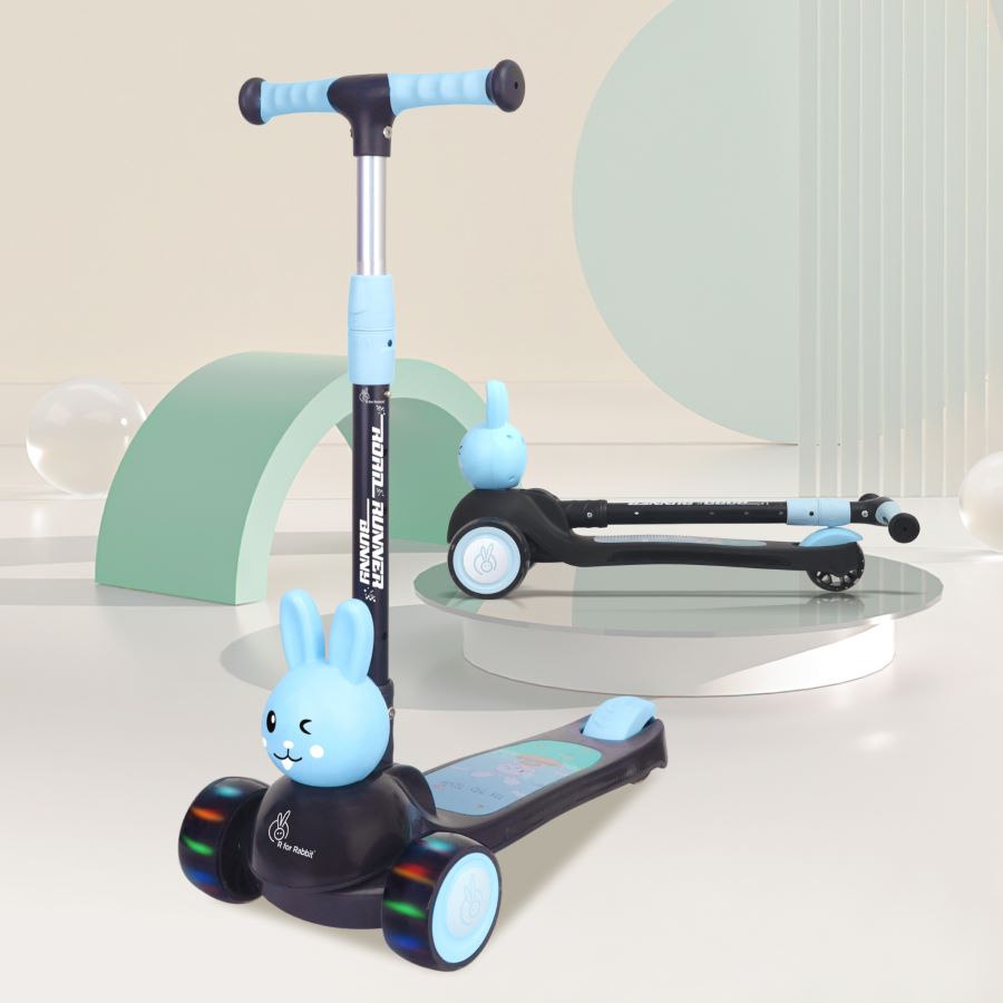 Road Runner Bunny Scooter For Kids With PU LED Wheels - R for Rabbit