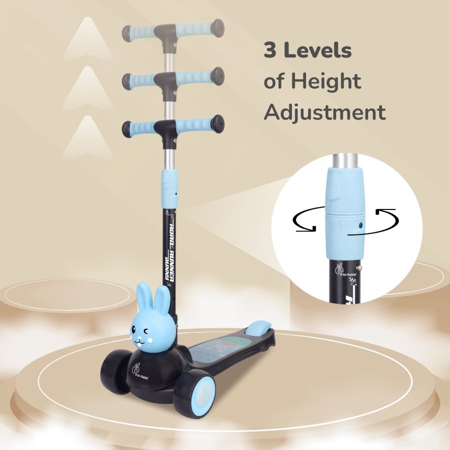 Road Runner Bunny Scooter For Kids With PU LED Wheels - R for Rabbit