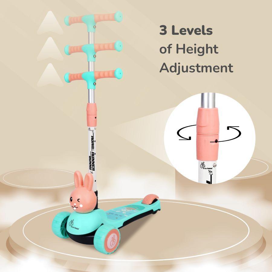 Road Runner Bunny Scooter For Kids With PU LED Wheels - R for Rabbit