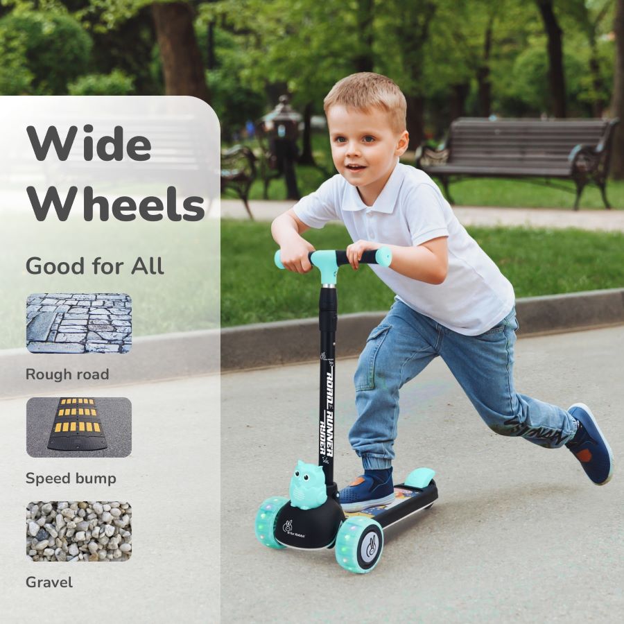 Road Runner Ryder Scooter For Kids With PU LED Wheels - R for Rabbit