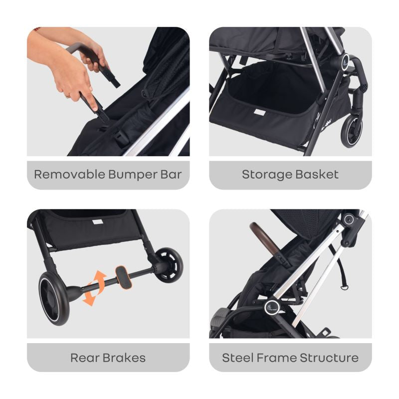 Street Smart 360-Degree Rotatable Stroller: EN 1888 Certified