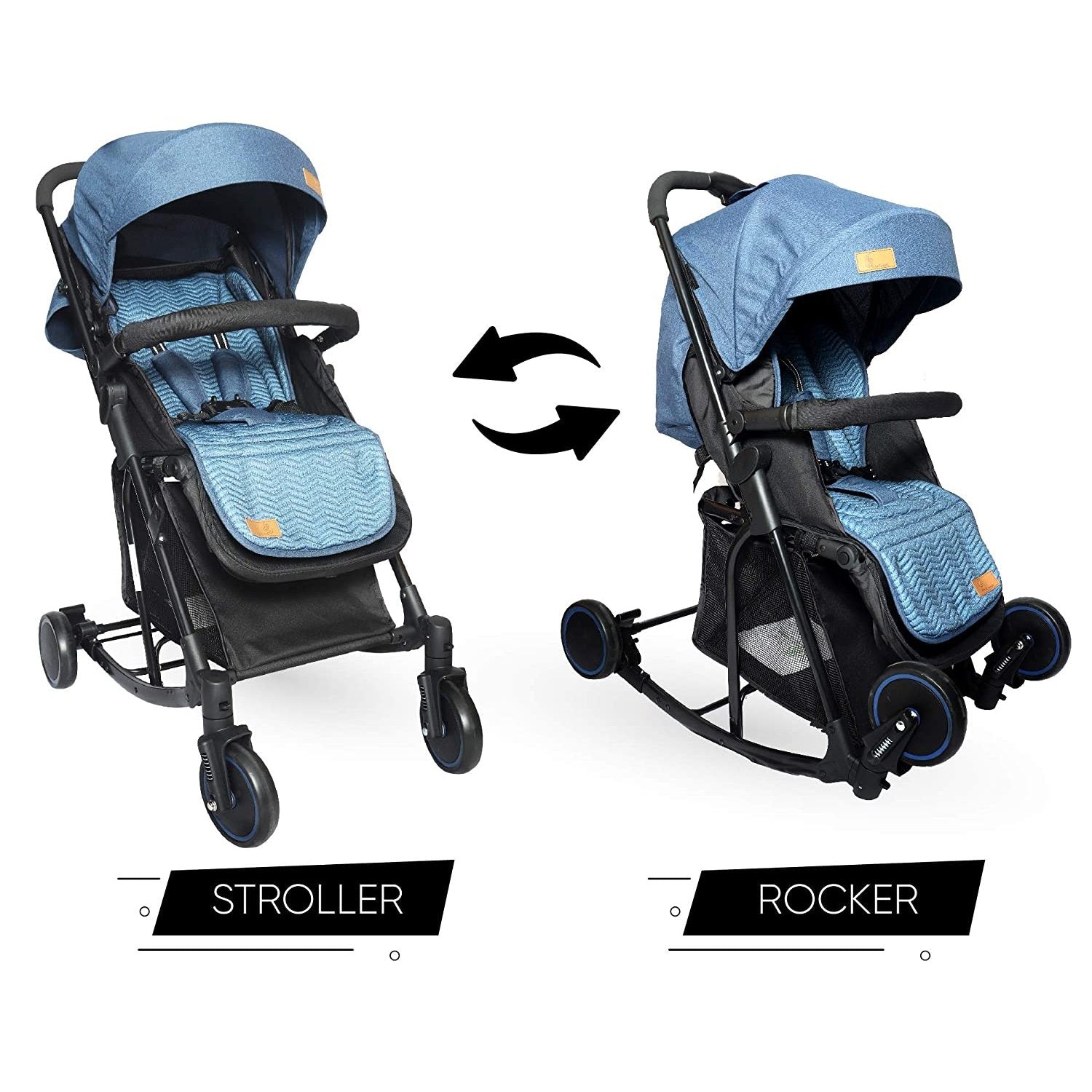 Rock N Roll - 2 In 1 Baby Stroller Cum Rocker, Light Weight, Compact T