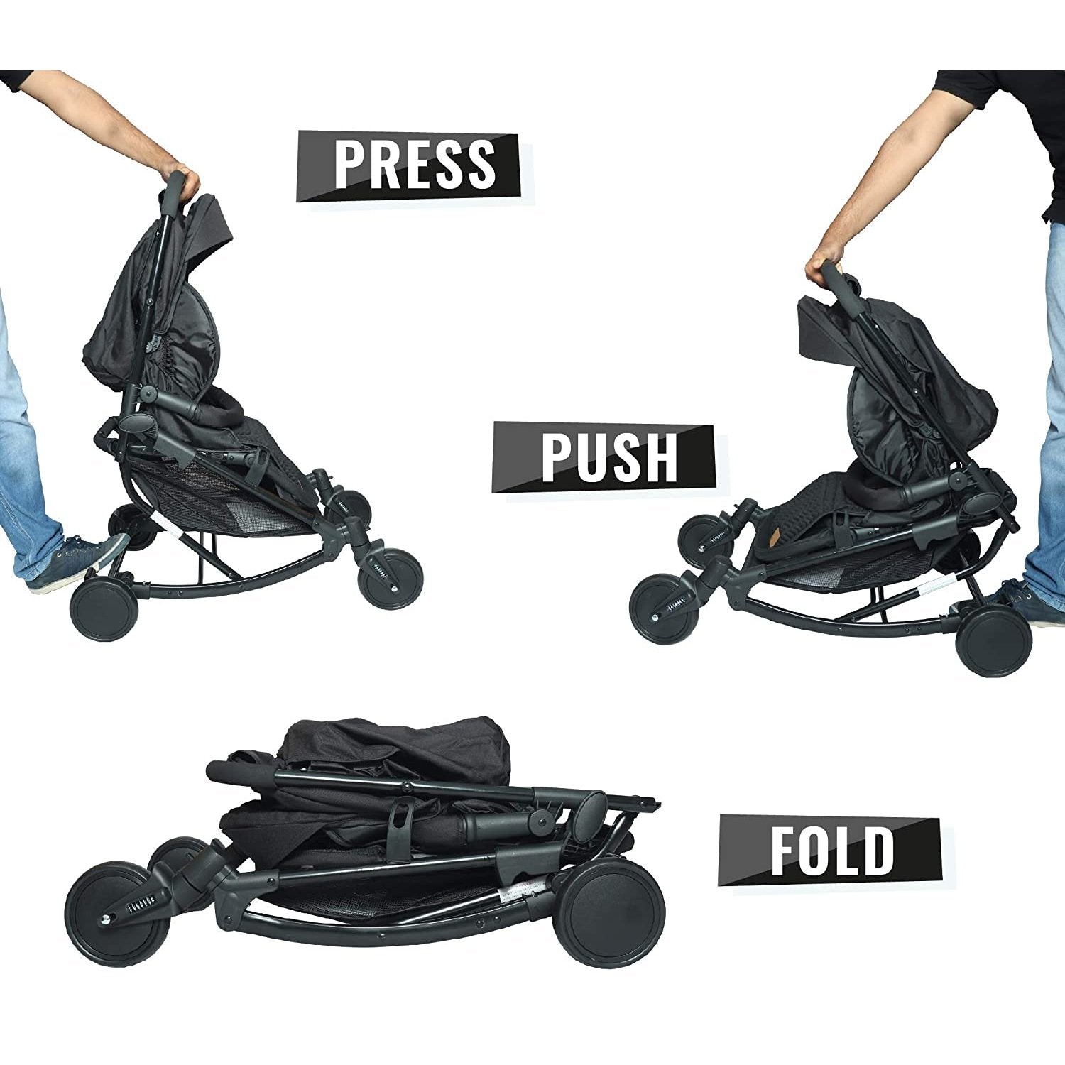 Rock N Roll - 2 In 1 Baby Stroller Cum Rocker, Light Weight, Compact T