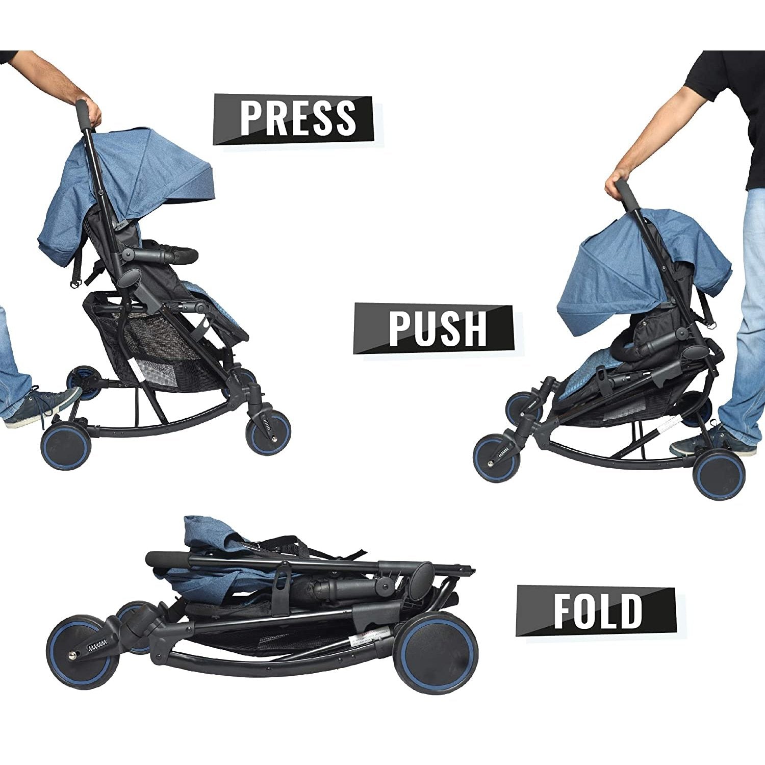 Rock N Roll - 2 In 1 Baby Stroller Cum Rocker, Light Weight, Compact T