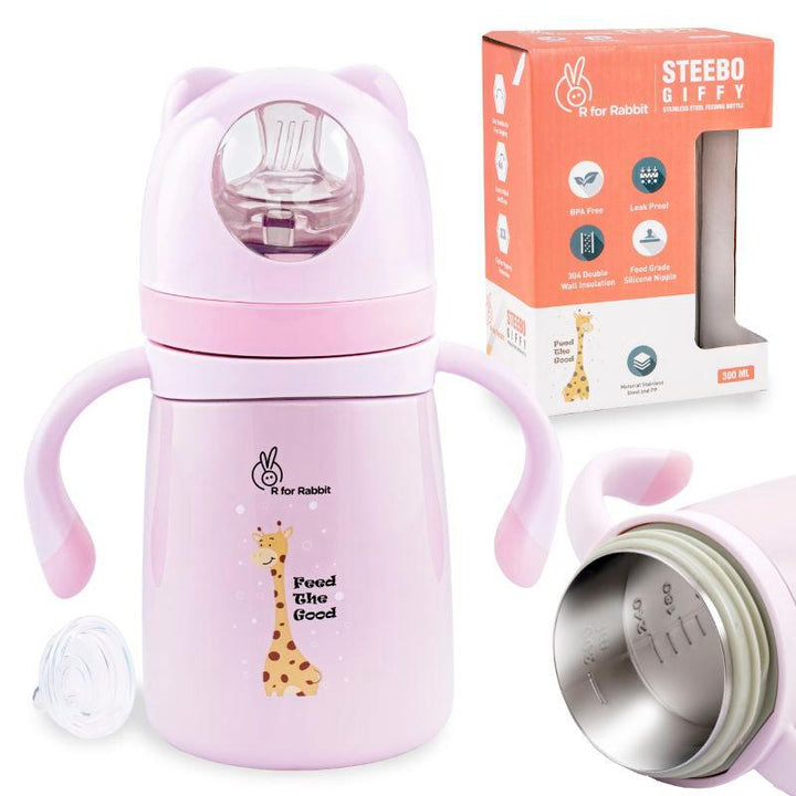 Premium Stainless Steel Sipper Bottles - R For Rabbit