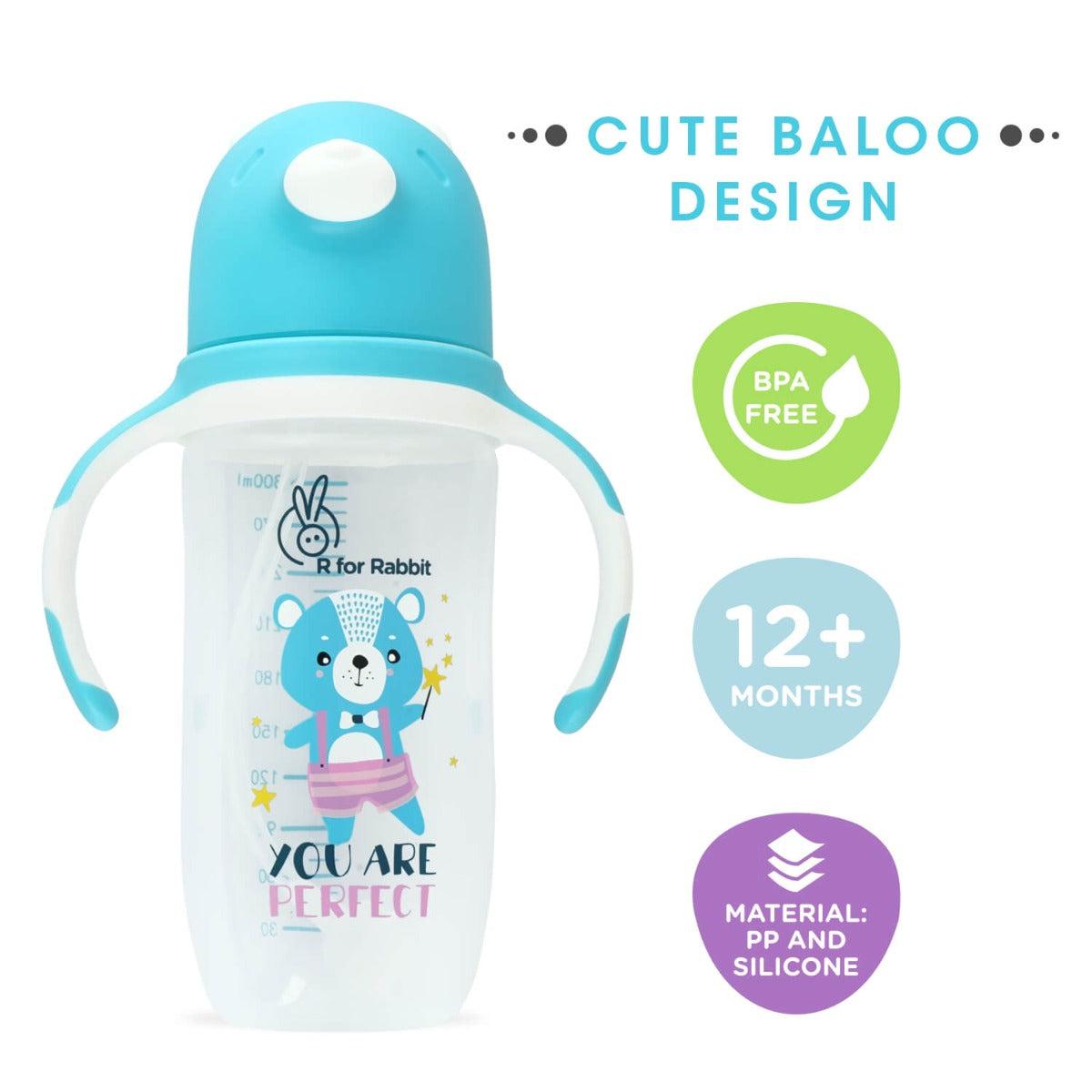 R for Rabbit | Premium Baloo Baby Straw Sipper Bottle 300 ML