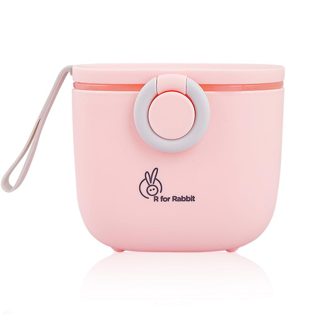 Leak-Proof Milk Powder Box First Feed (Pink) Travel Set - R for Rabbit