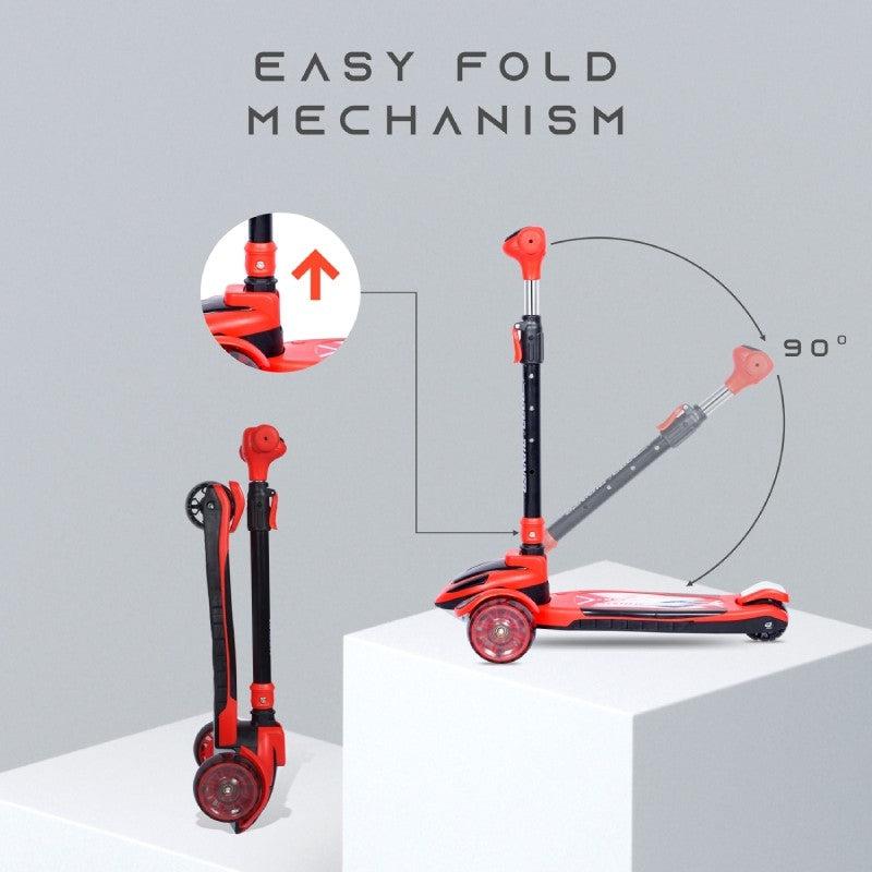 Road Runner Racer Scooter - PU LED Wheels, 4 Level Height Adjustment,