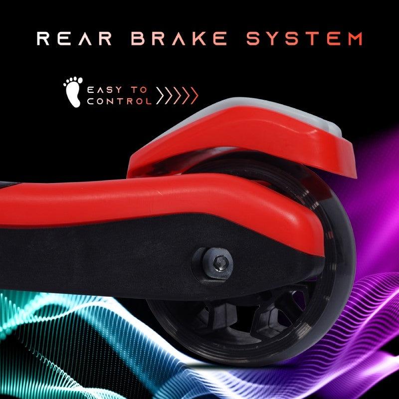 Road Runner Racer Scooter - PU LED Wheels, 4 Level Height Adjustment,