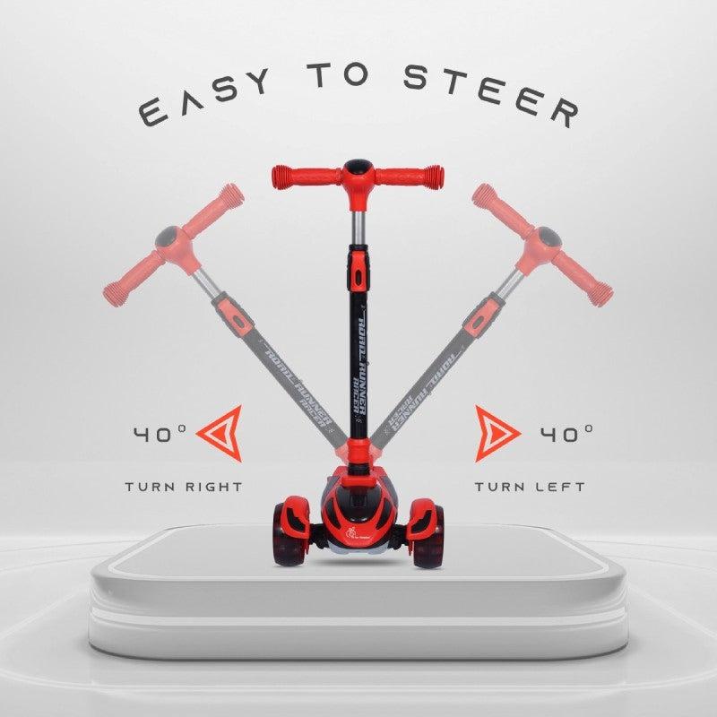 Road Runner Racer Scooter - PU LED Wheels, 4 Level Height Adjustment,